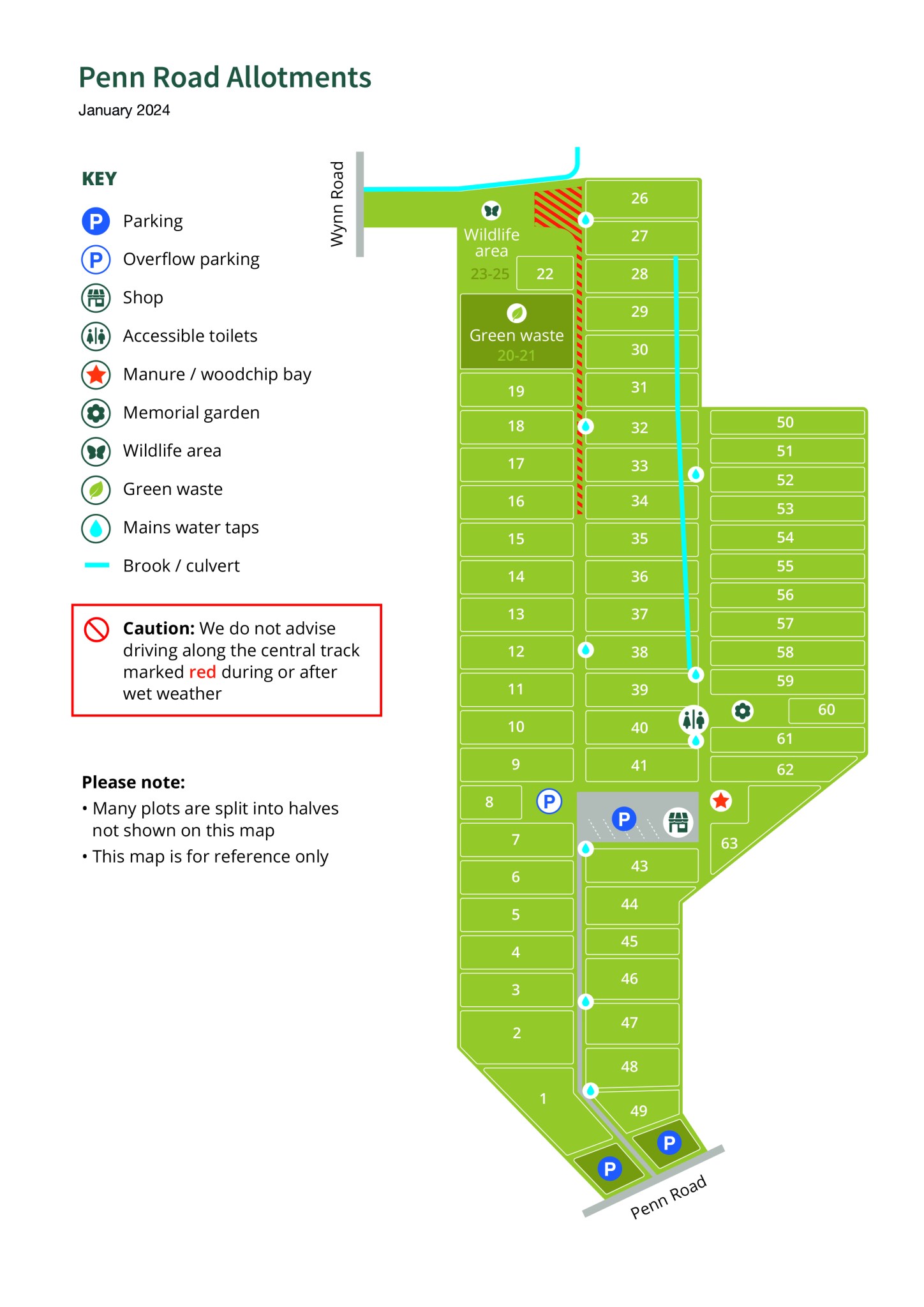 Map of the site – Penn Road Allotments